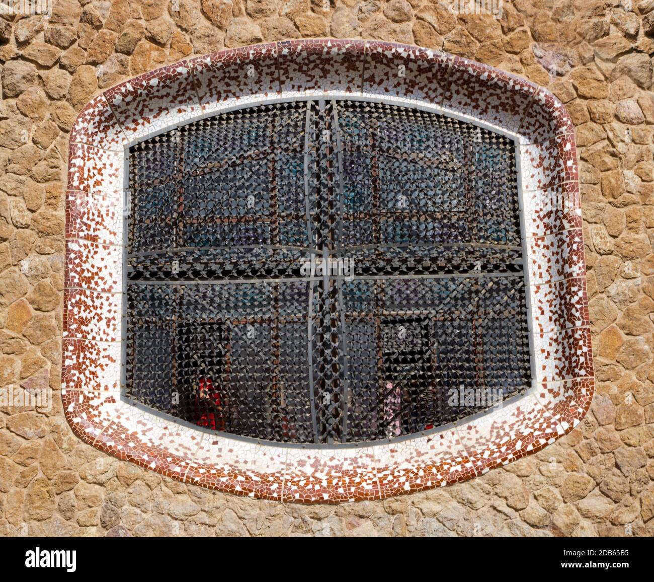 window Park Guell in Barcelona, Spain Stock Photo - Alamy