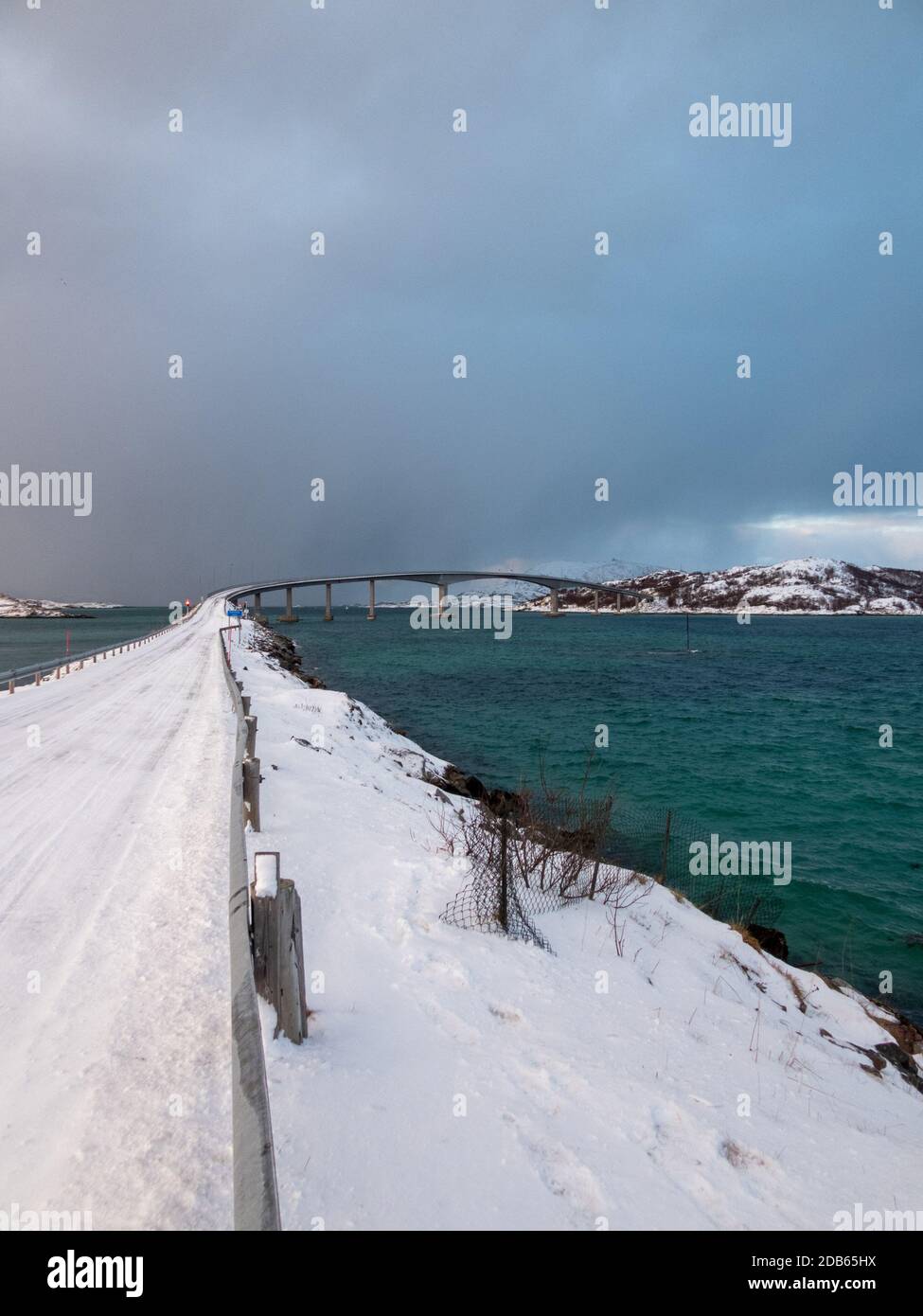 The fishing village of Sommaroy covers the island of Store Sommaroya as ...