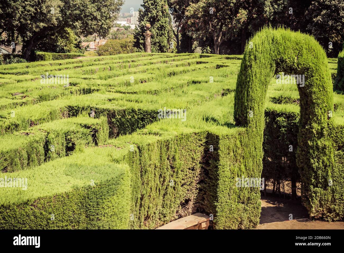 Labyrinth Park Horta Barcelona Catalonia High Resolution Stock ...