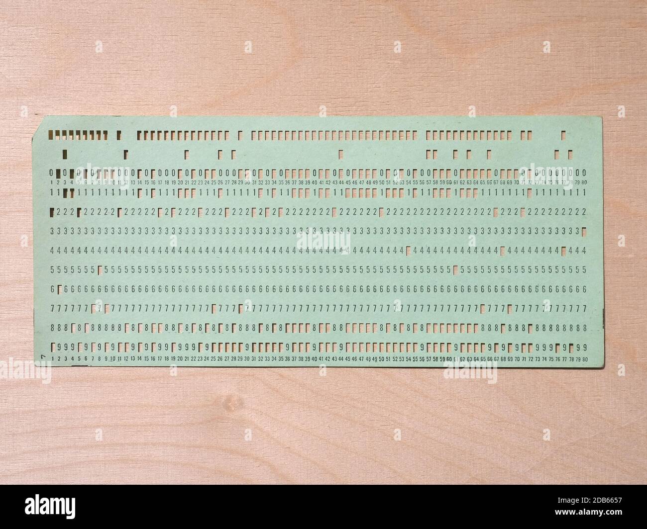 vintage punched card for computer data storage and programming Stock ...