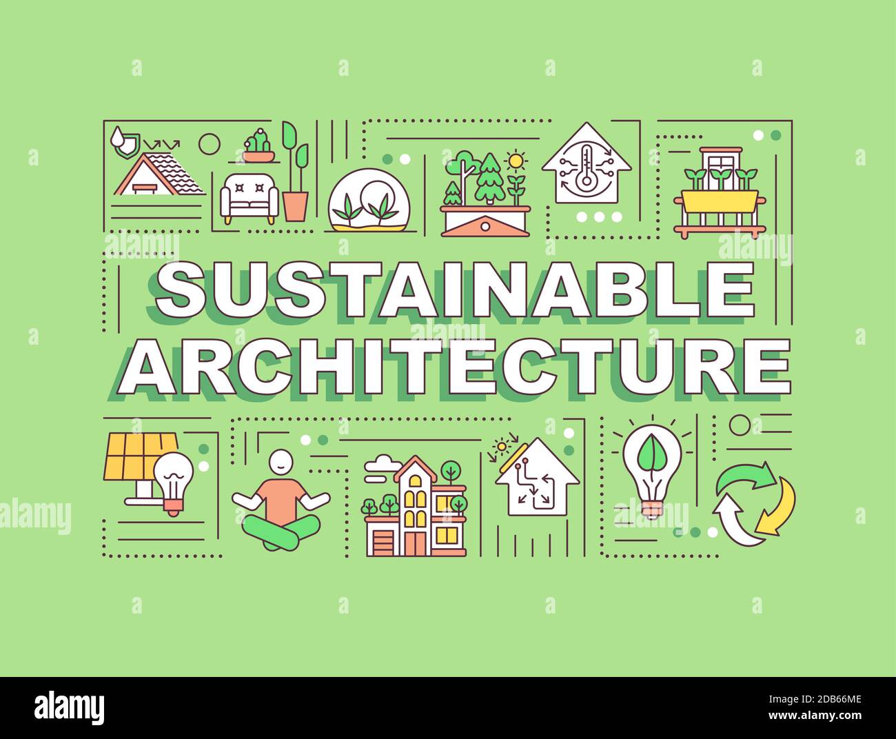 Sustainable architecture word concepts banner Stock Vector Image & Art ...
