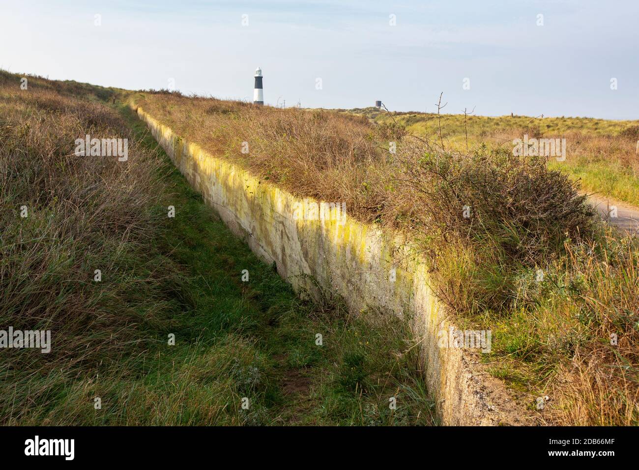 A second world war tank trap ditch on Spurn Point National Nature ...