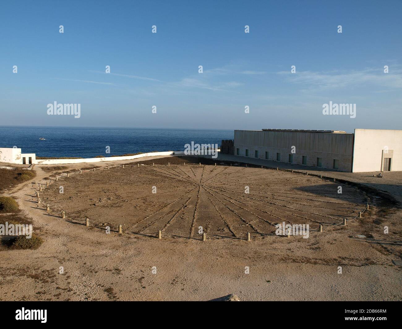 The compass rose. Sagres Point in Portugal Stock Photo - Alamy