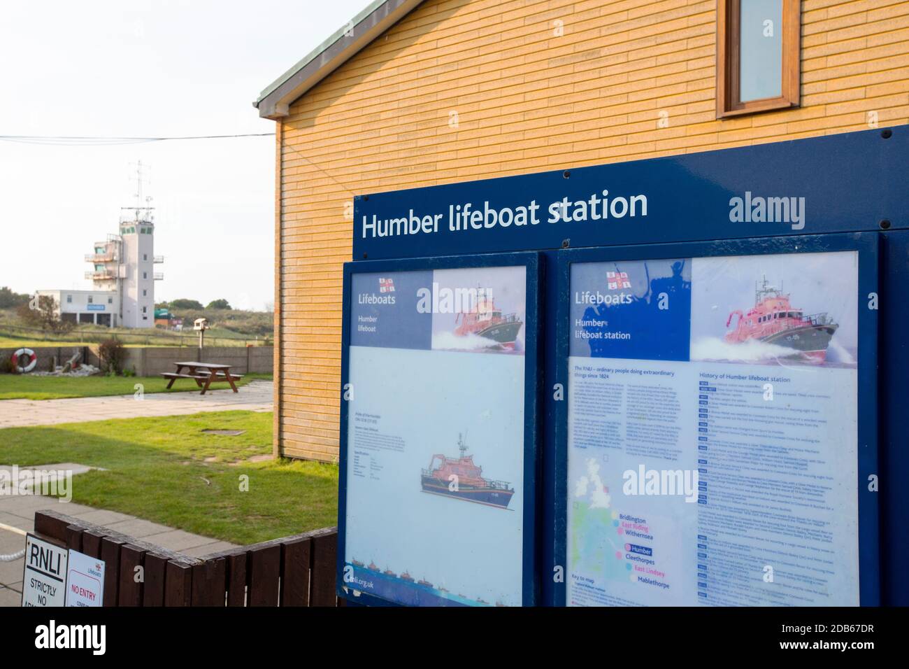 Spurn Point lifeboat station on Spurn Point National Nature Reserve ...