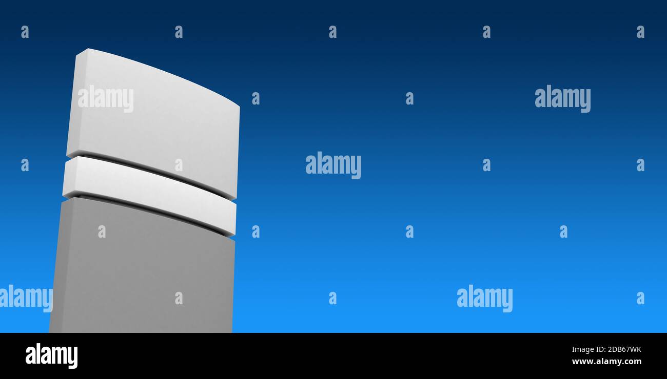 Outdoor sign tower and clear sky Stock Photo - Alamy