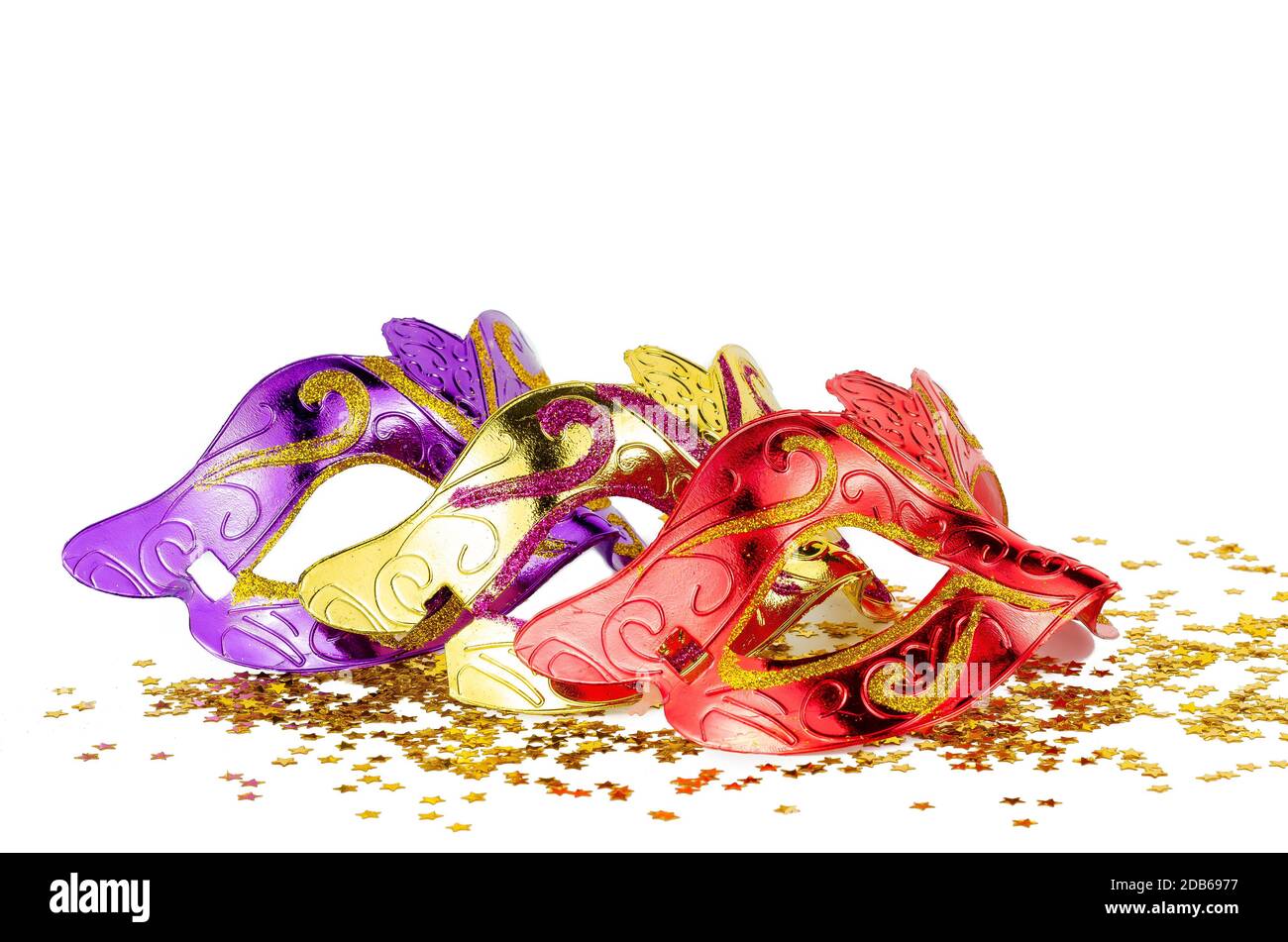 Party confetti masks Cut Out Stock Images & Pictures - Alamy