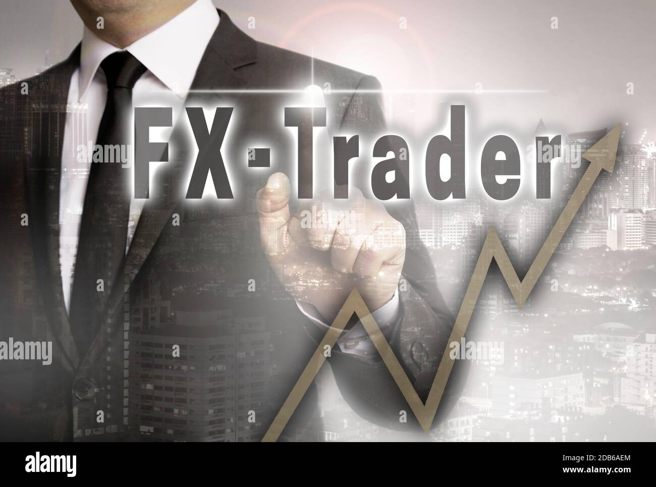FX trader is shown by businessman concept Stock Photo - Alamy