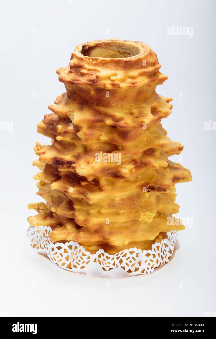 sekacz or sakotis - popular Polish-Lithuanian traditional cake Stock ...