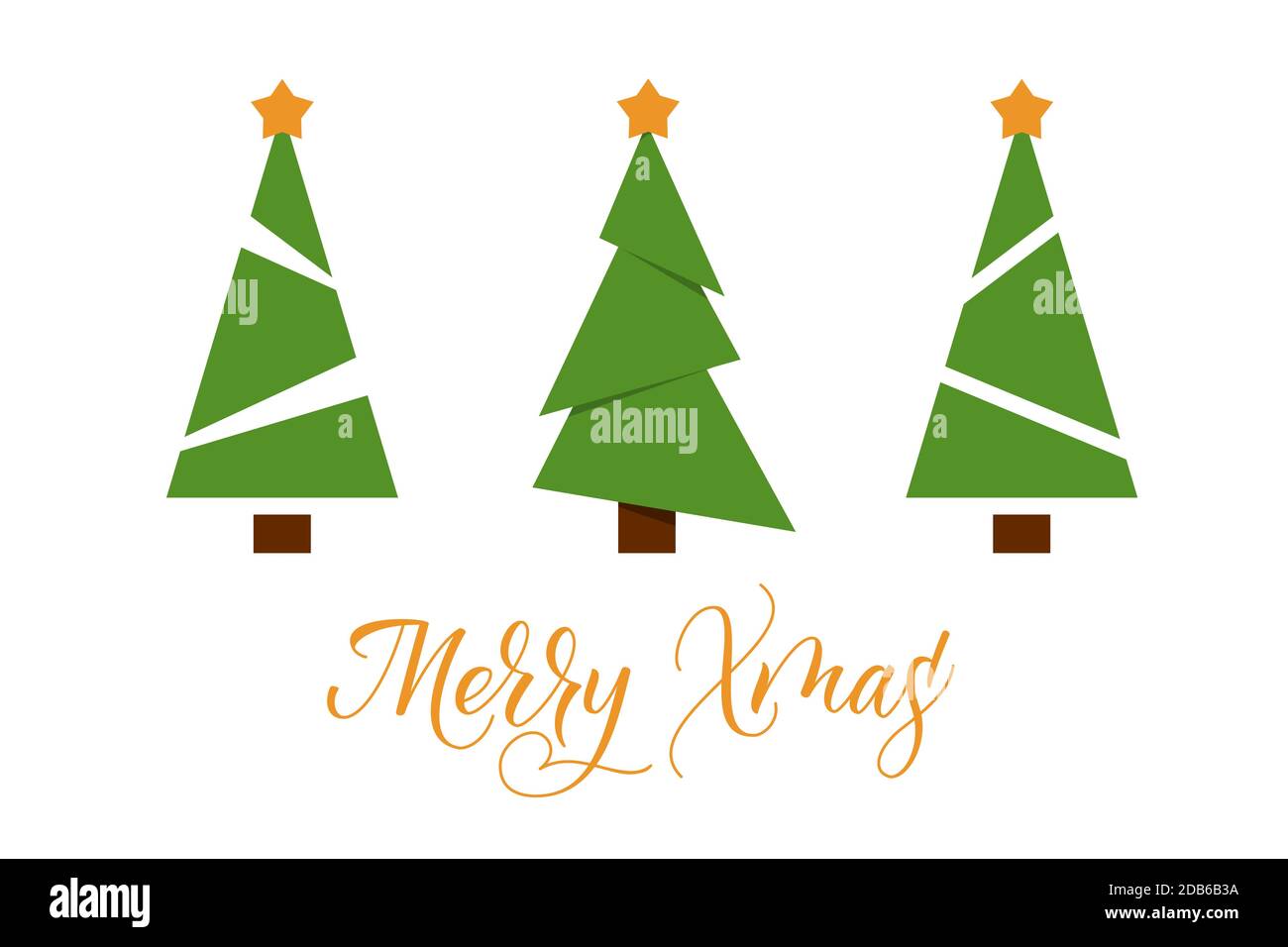 Merry christmas greeting card trees Stock Vector Images - Alamy