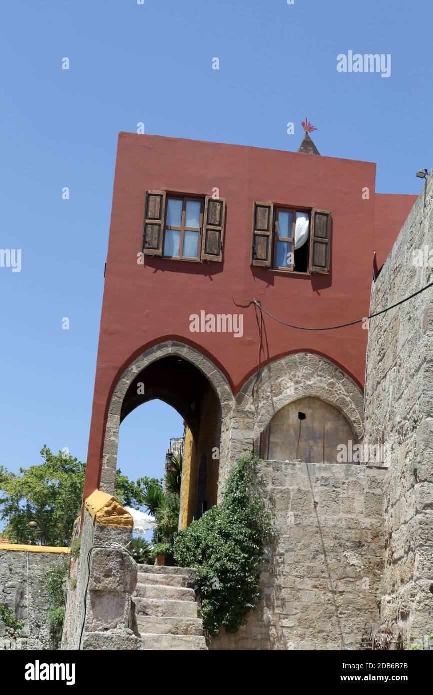 In the old city of Rodos Stock Photo - Alamy