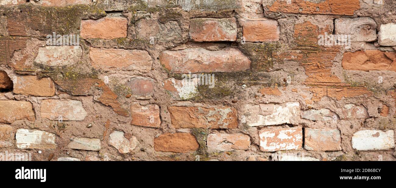 Red old worn brick wall texture background. Vintage effect. Background Close-up Stock Photo - Alamy
