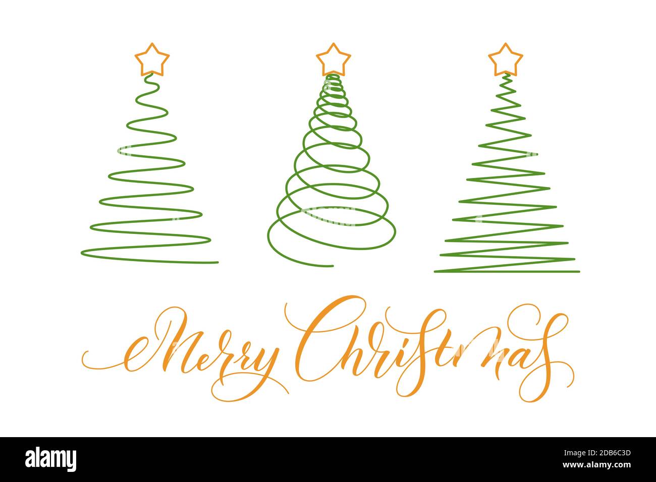 Merry christmas white line Stock Vector Images - Alamy
