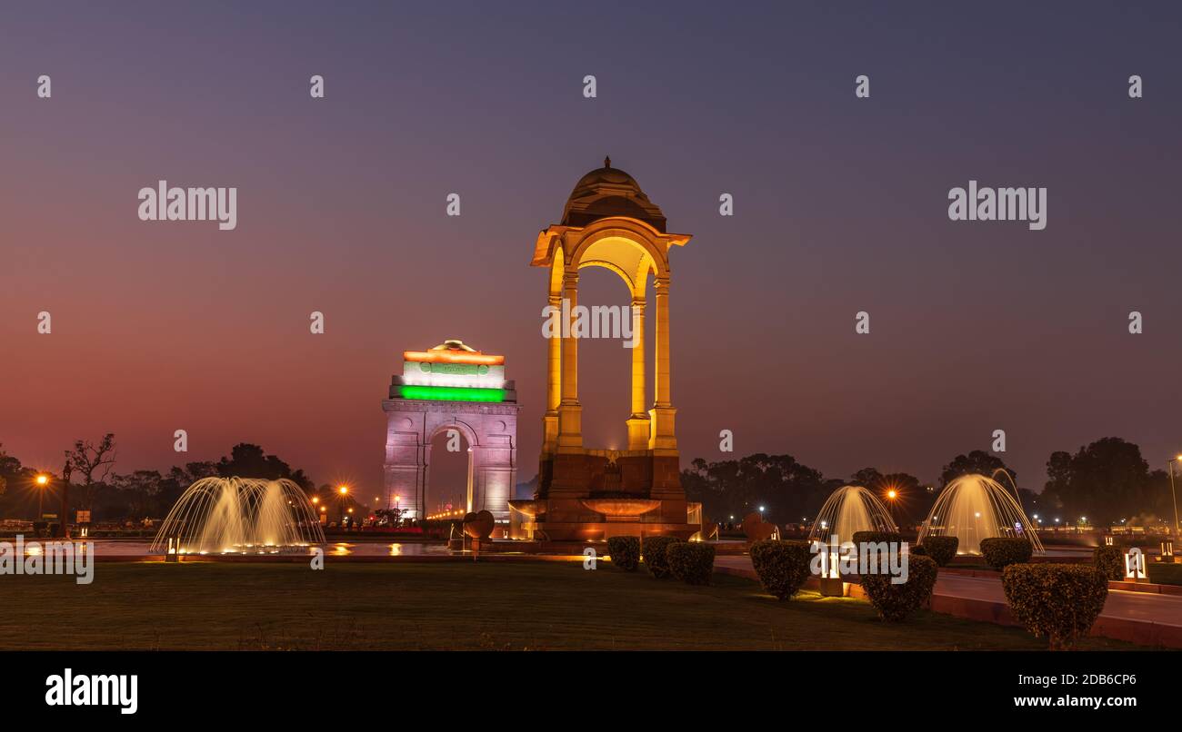 India national flag light night hi-res stock photography and images - Alamy