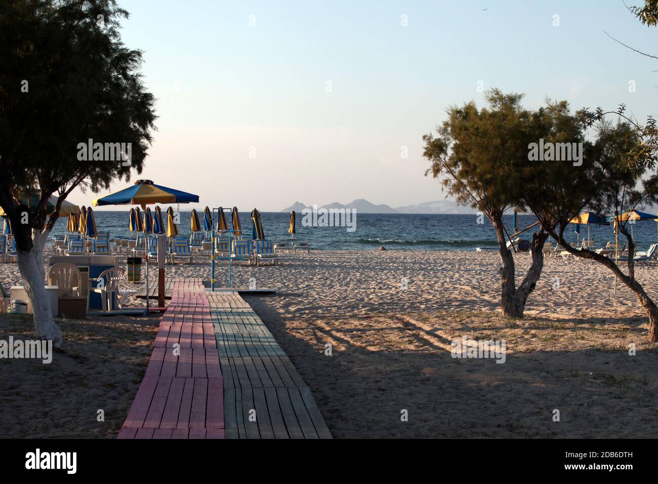 Greece. Kos island. Tigaki beach Stock Photo - Alamy