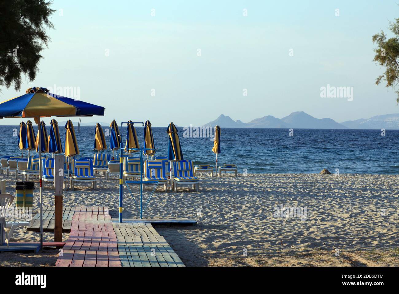 Greece. Kos island. Tigaki beach Stock Photo - Alamy