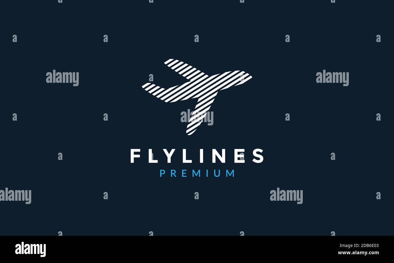 airplane silhouette modern bold fly logo icon vector illustration ...