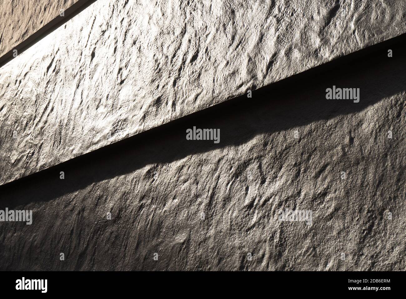 Front side of new modern building on sunny day. Wall , detail of ...