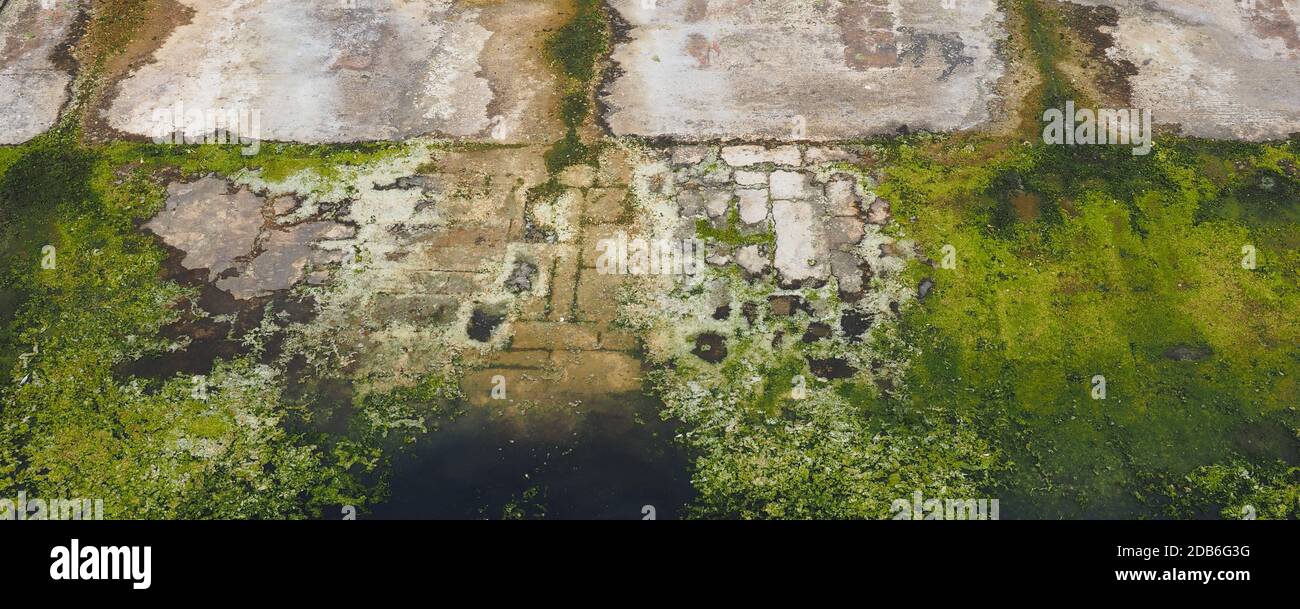 Ancient underwater ruins at the bottom of a now dry dock Stock Photo ...