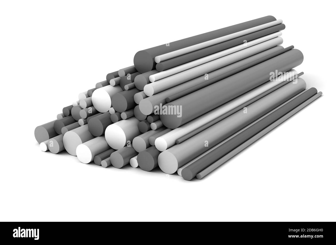 Plastic rods on white background Stock Photo - Alamy