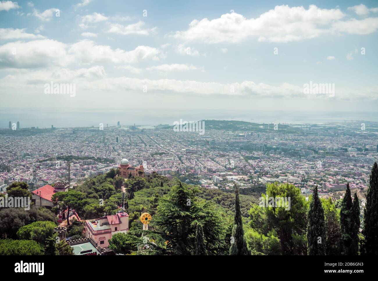 architectures in Barcelona, Spain. Vintage retro style Stock Photo - Alamy