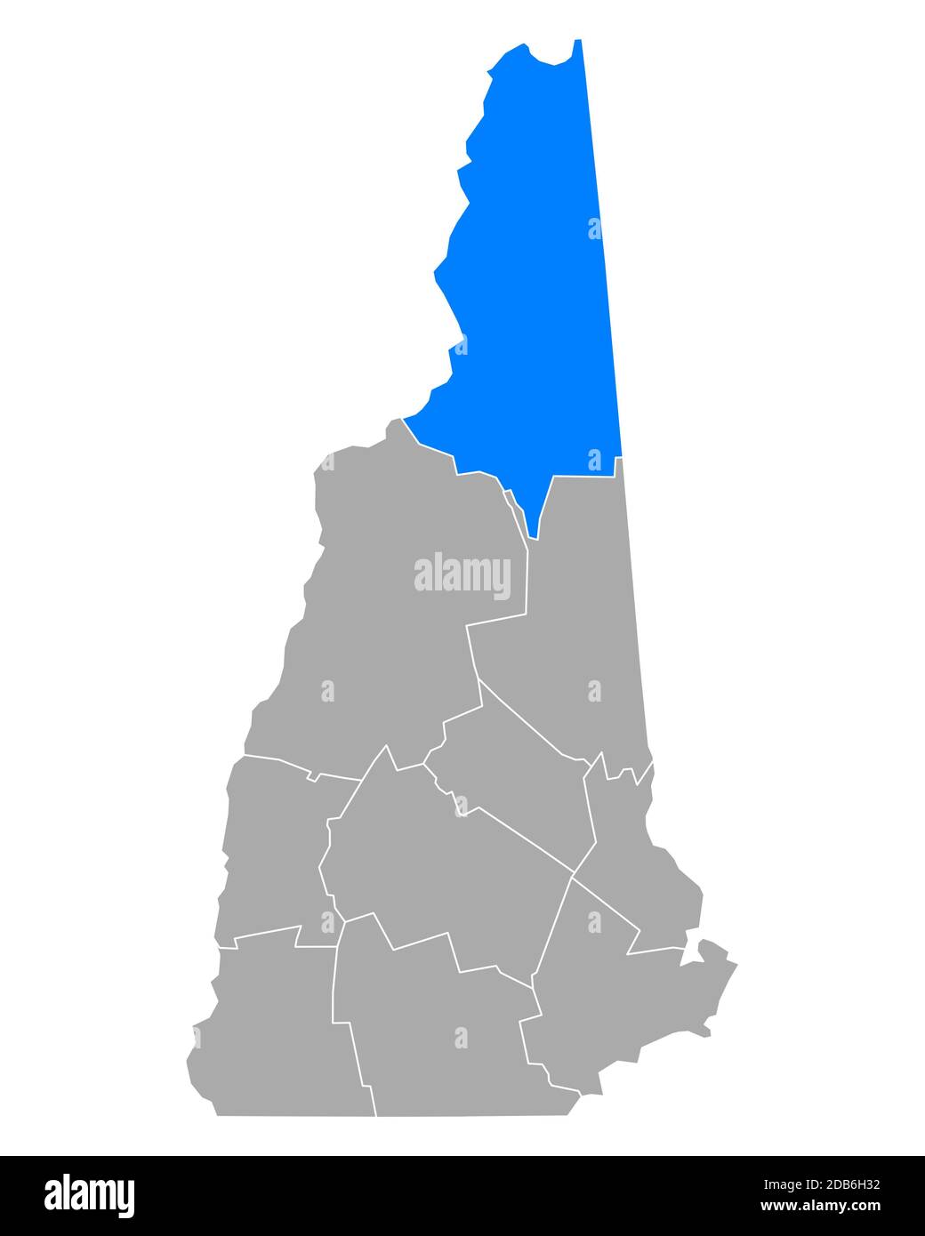 Map of Coos in New Hampshire Stock Photo - Alamy