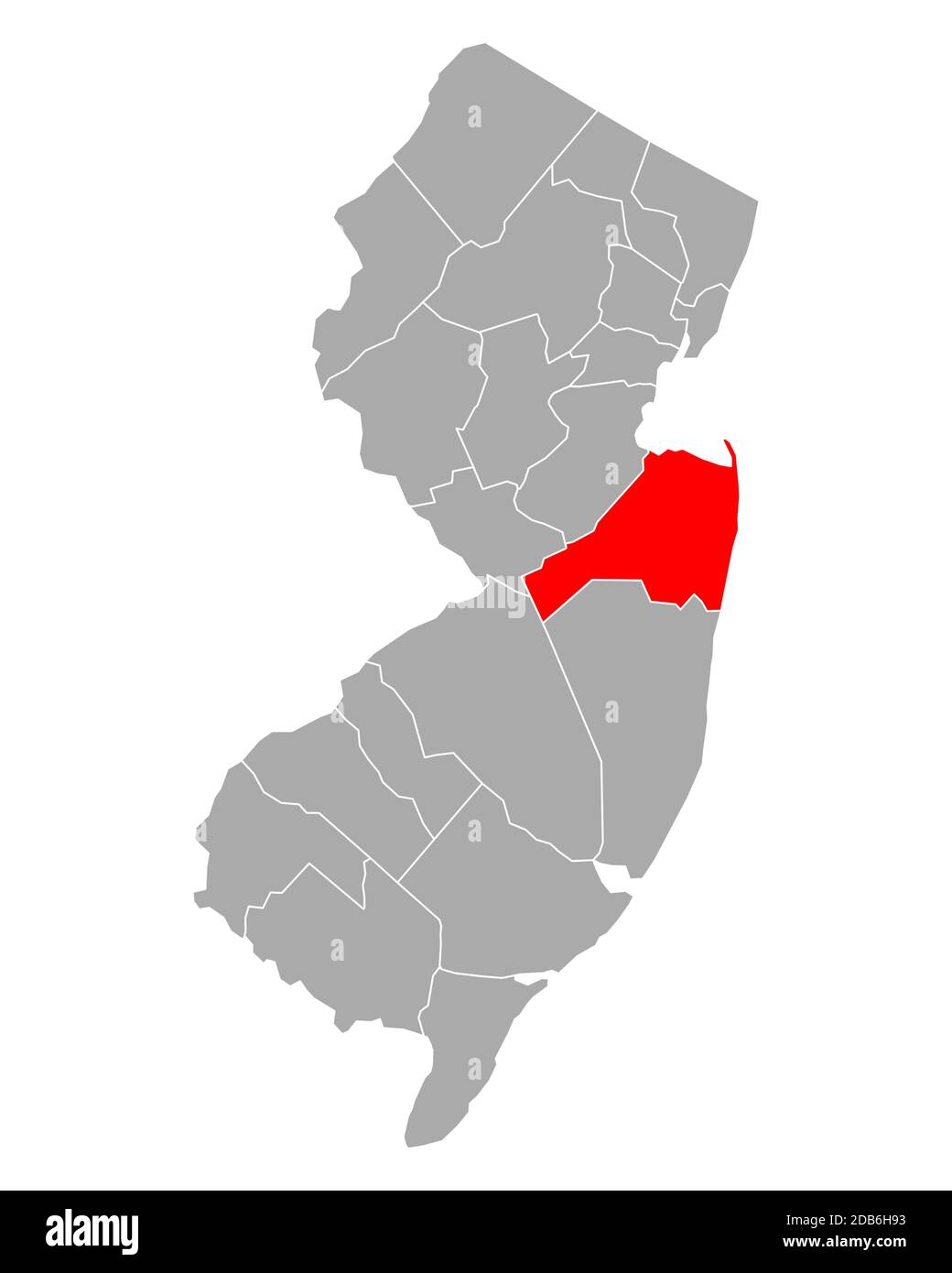 Monmouth county map hi-res stock photography and images - Alamy