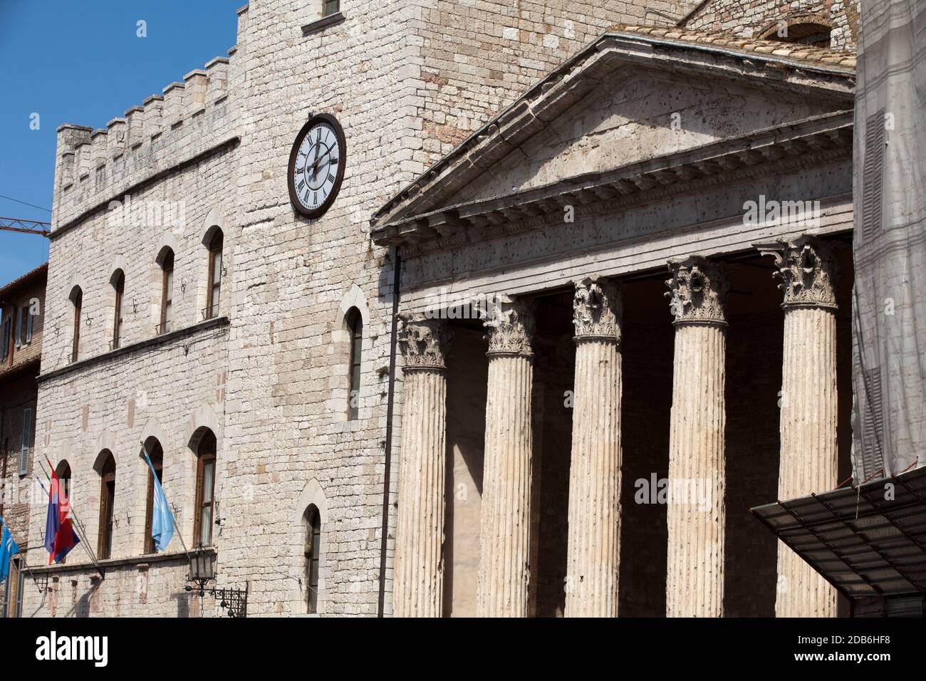 Assisi - the temple of Minerva converted in Santa Maria sopra Minerva ... Assisi - the temple of Minerva converted in Santa Maria sopra Minerva ...