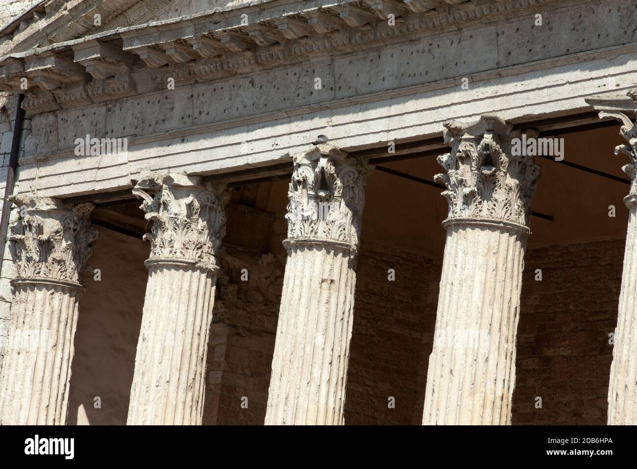 Assisi - the temple of Minerva converted in Santa Maria sopra Minerva ...