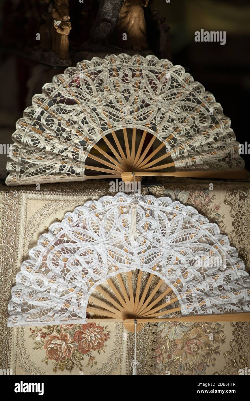 Lace Hand Fans Stock Photo - Alamy