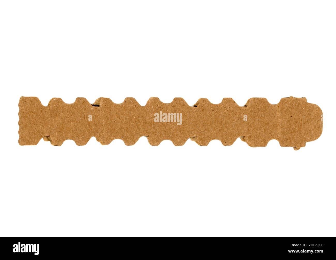 brown corrugated cardboard strip isolated over white Stock Photo - Alamy