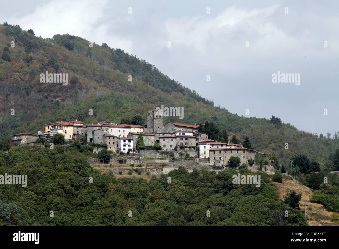 Barga a medieval hilltop town in Tuscany.Italy Stock Photo - Alamy