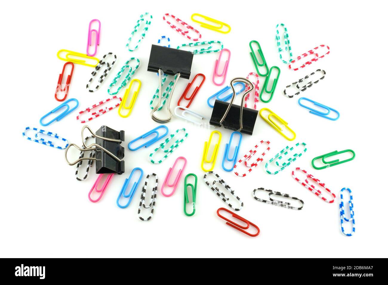 Color clips for paper over white Stock Photo - Alamy