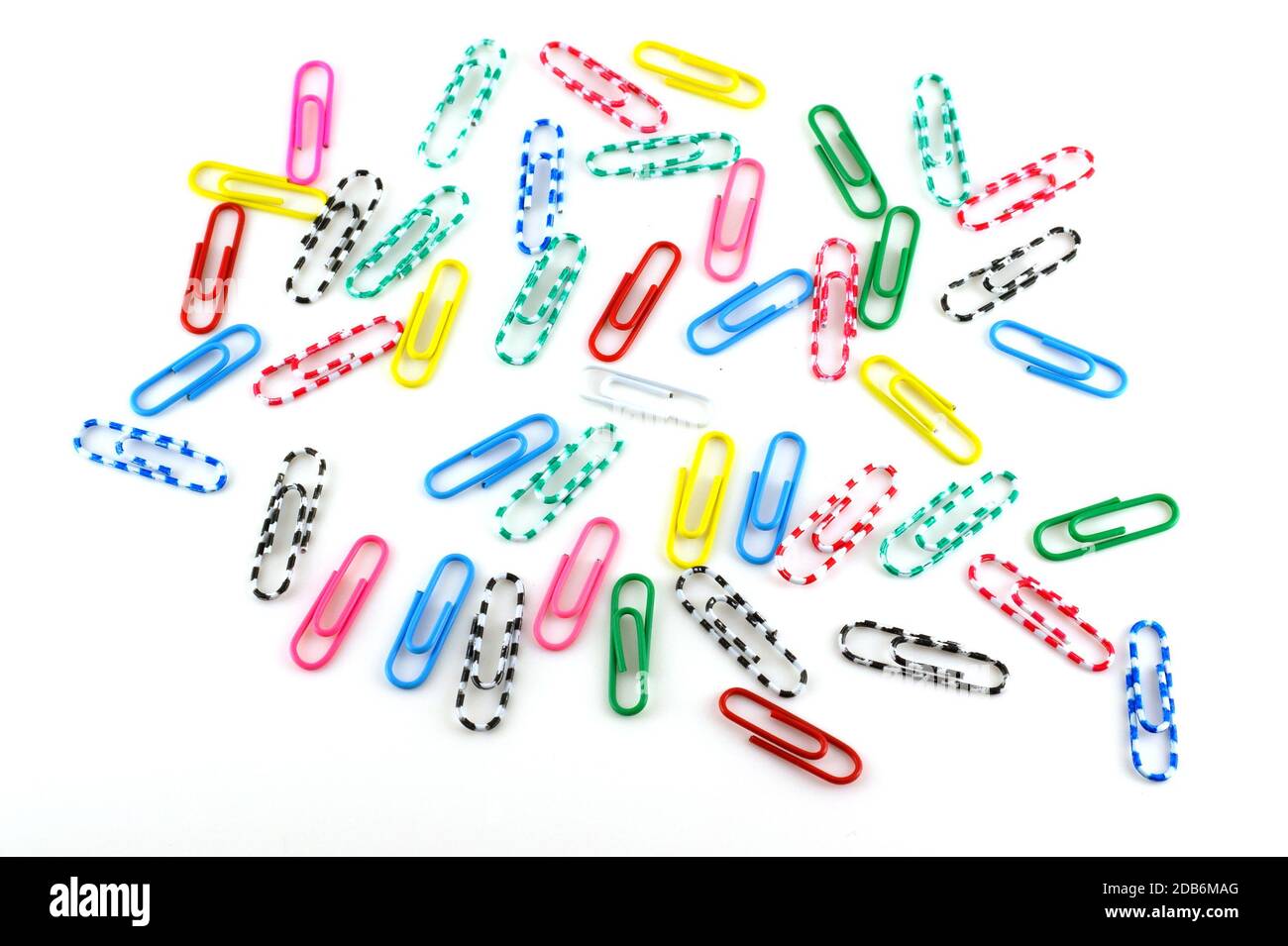 Color clips for paper over white Stock Photo - Alamy