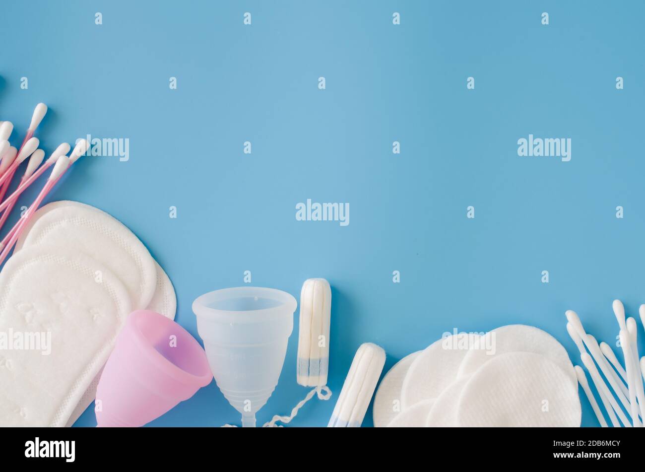 Feminine hygiene accessories. Concept of feminine hygiene during ...