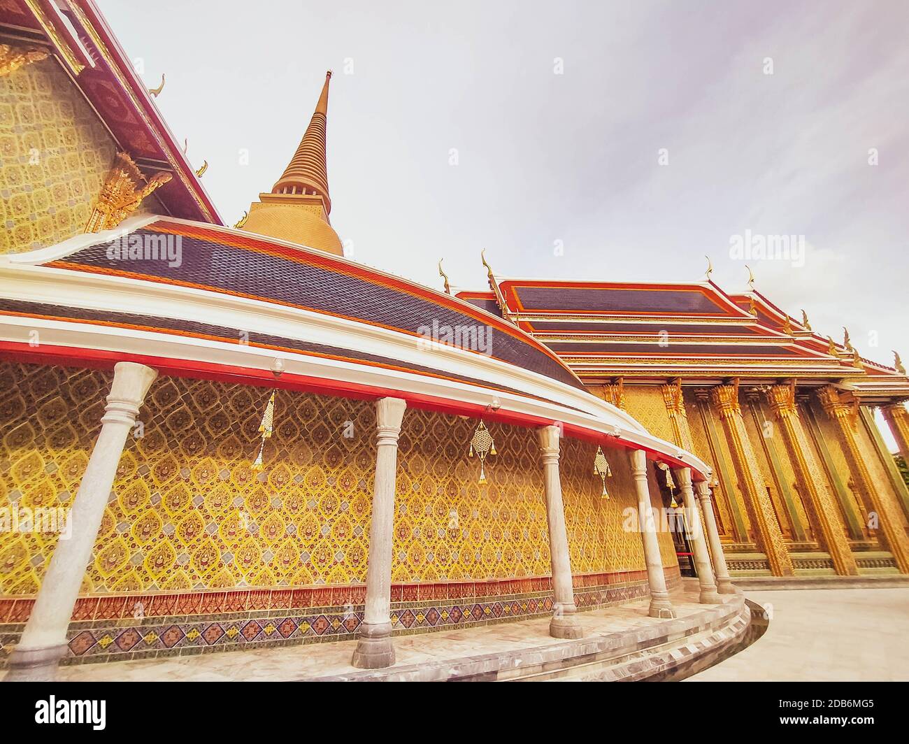 ancient architecture landmark in Bangkok Thailand. Traditional temple ...