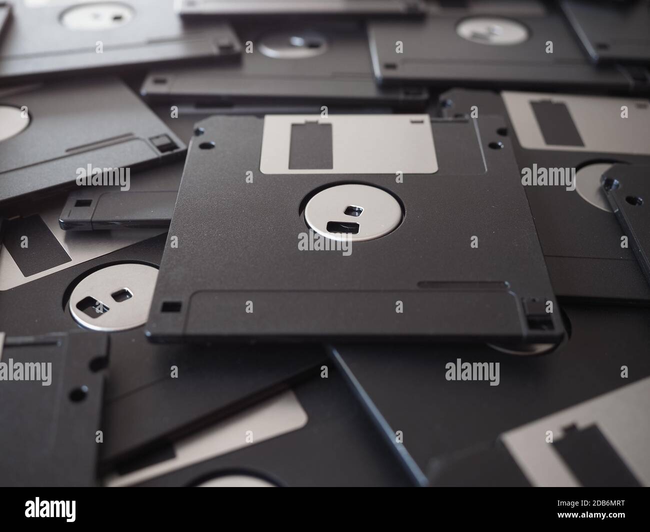 many magnetic diskettes for personal computer data storage Stock Photo ...