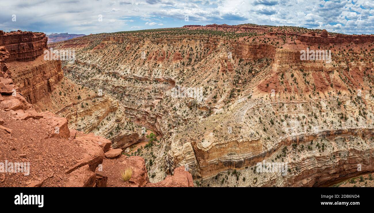 Canyons and eroded sandstone and limestone formations dominate the ...