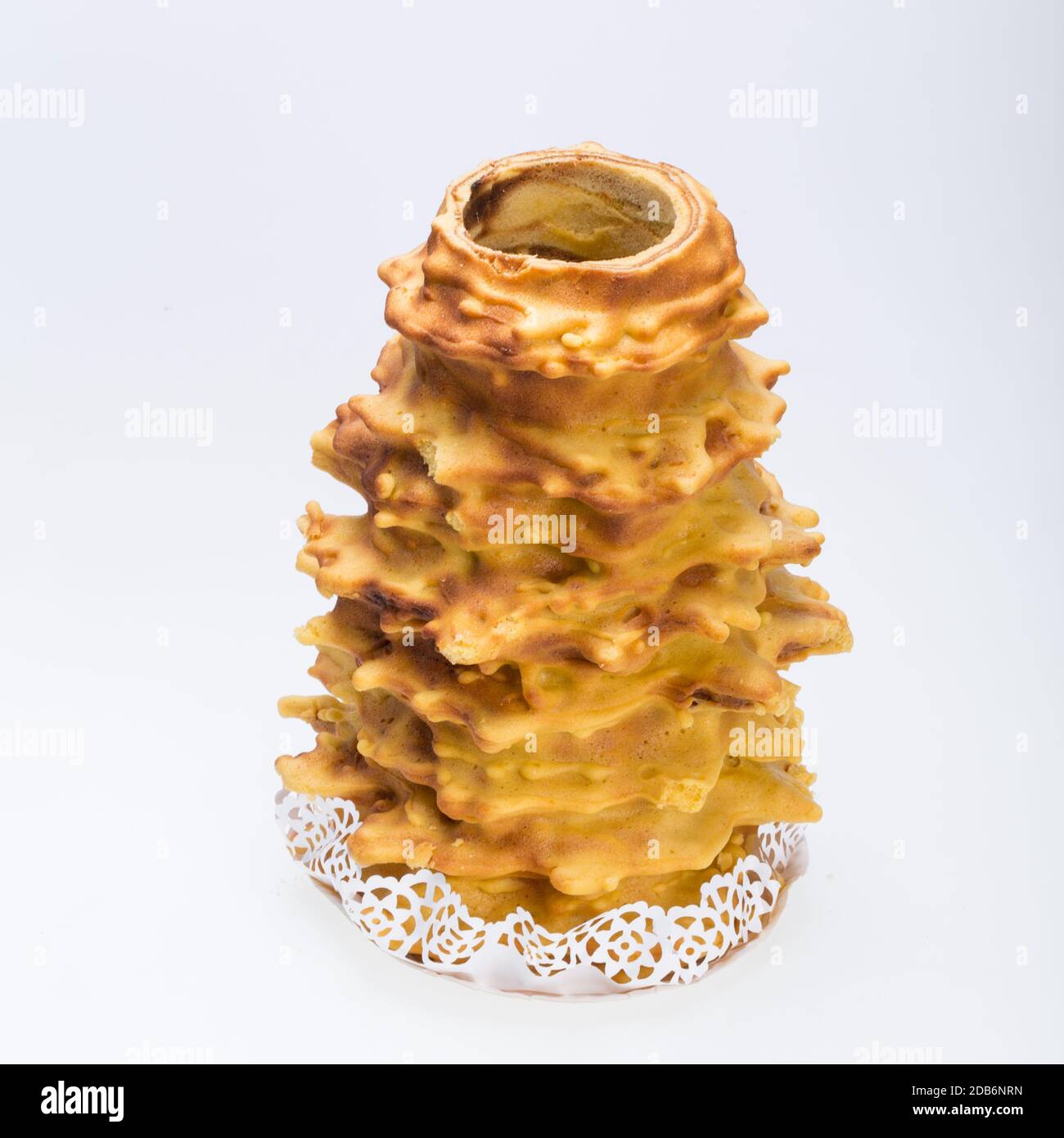 sekacz or sakotis - popular Polish-Lithuanian traditional cake Stock ...