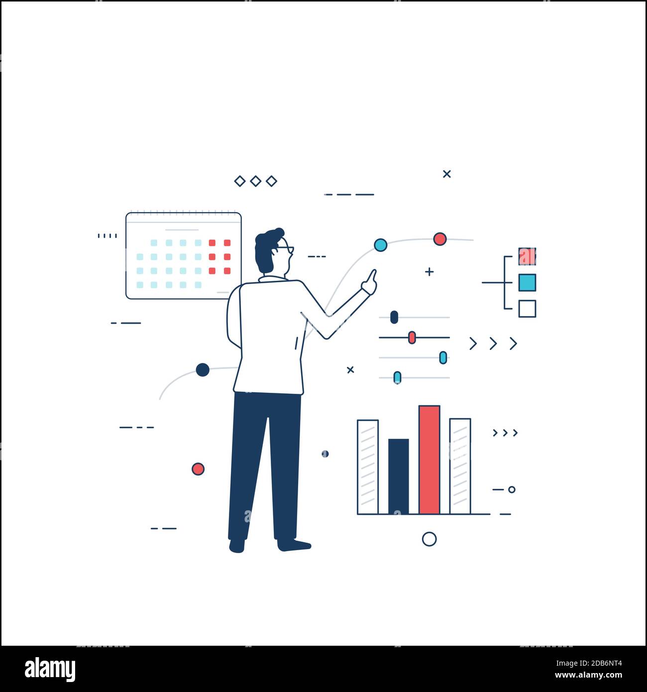 Businessman growth illustration hi-res stock photography and images - Alamy