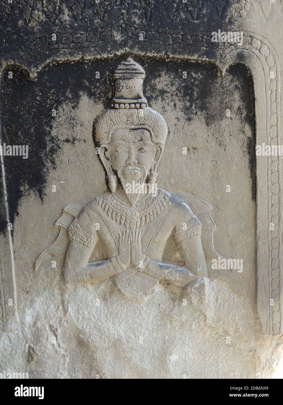 Series of Wall figure sculpture in Angkor Wat Temples Cambodia Asia ...