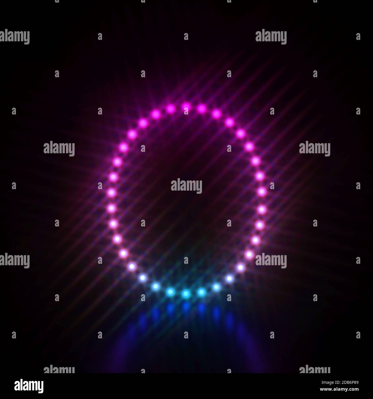 Pink blue dot light font Number 0 ZERO 3D render illustration isolated ...