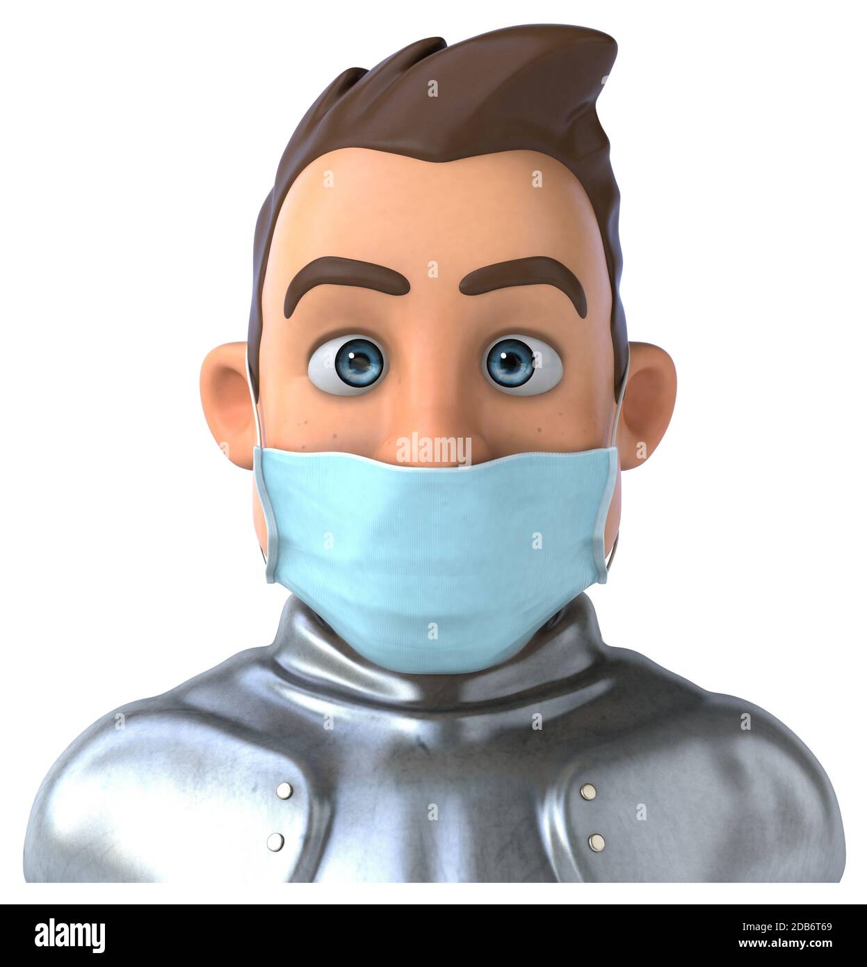 3D illustration of a cartoon character with a mask Stock Photo - Alamy