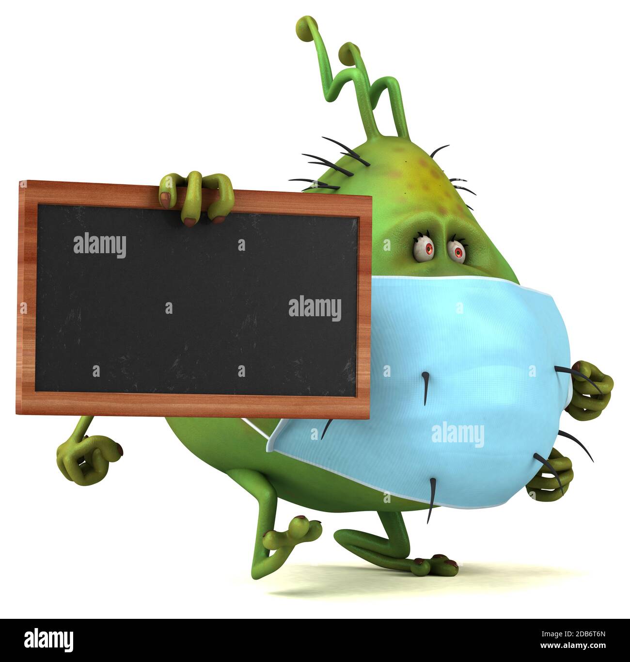 3D Illustration of a bug monster with a mask Stock Photo - Alamy