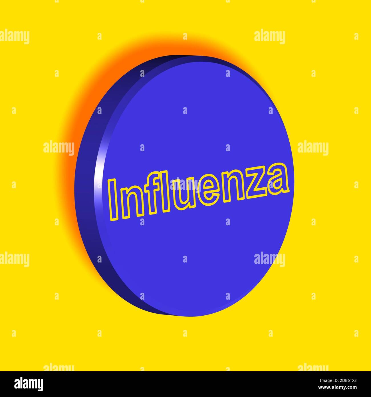 influenza - Word or text as 3D illustration, 3D rendering Stock Photo ...