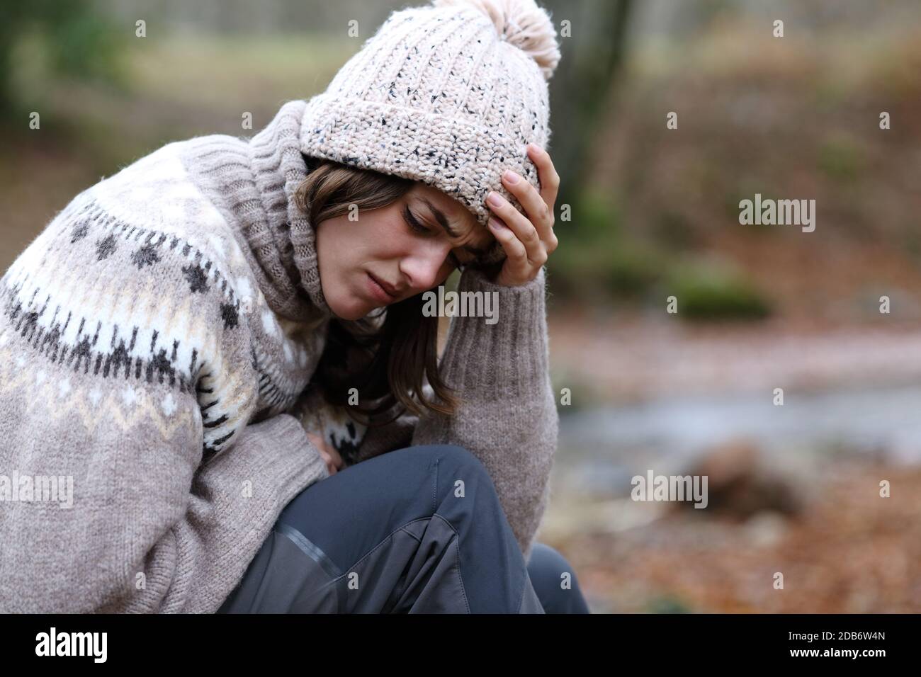Sad Girl In Winter
