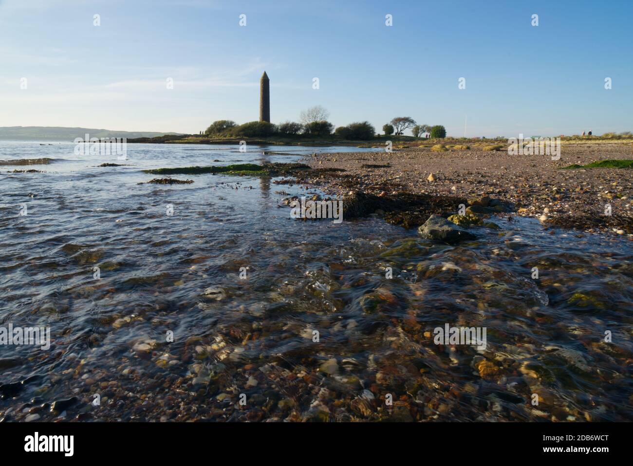 The "Pencil" monument commemorating the Battle of Largs, which stands ...