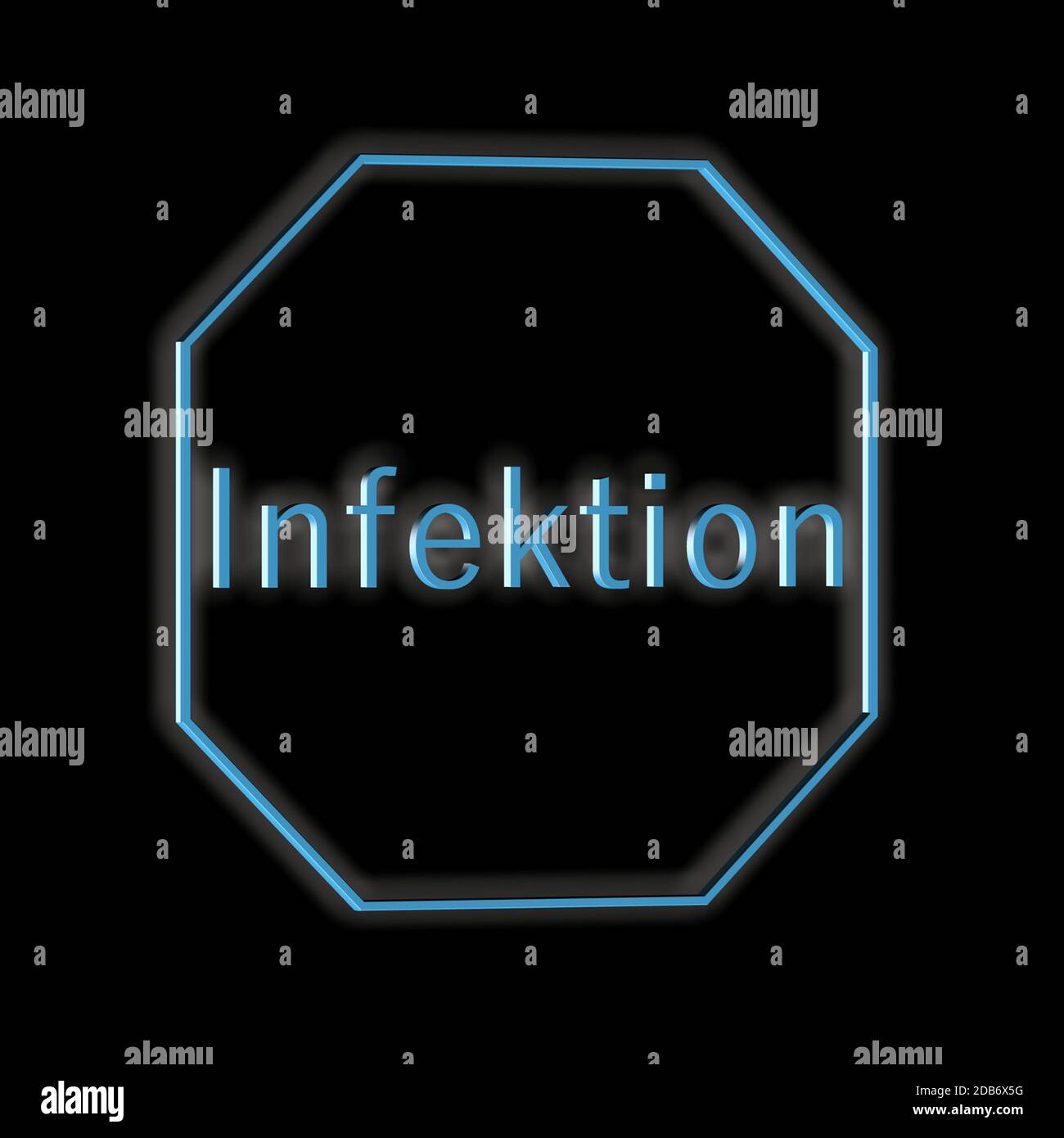 Infection - Word or text as 3D illustration, 3D rendering Stock Photo ...