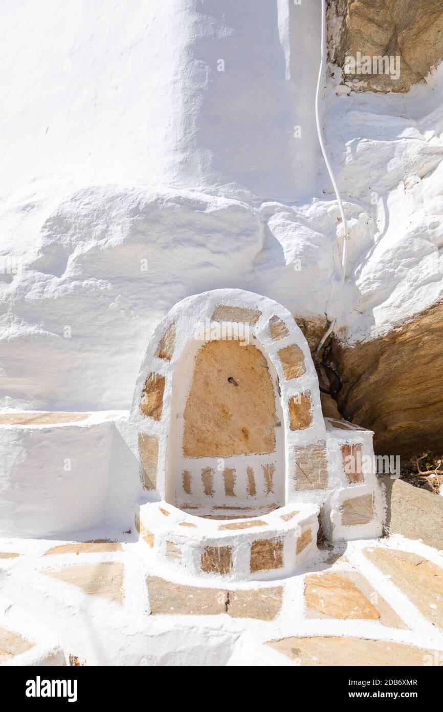 Fragment stone pavement texture, background. Joints painted white ...