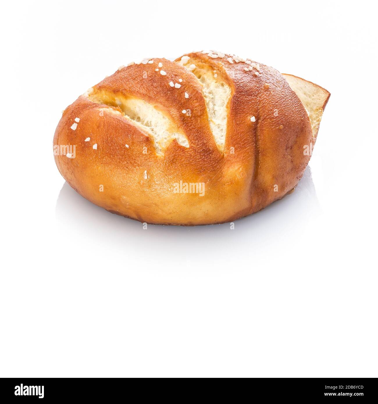 Lye roll with salt white isolated Stock Photo - Alamy