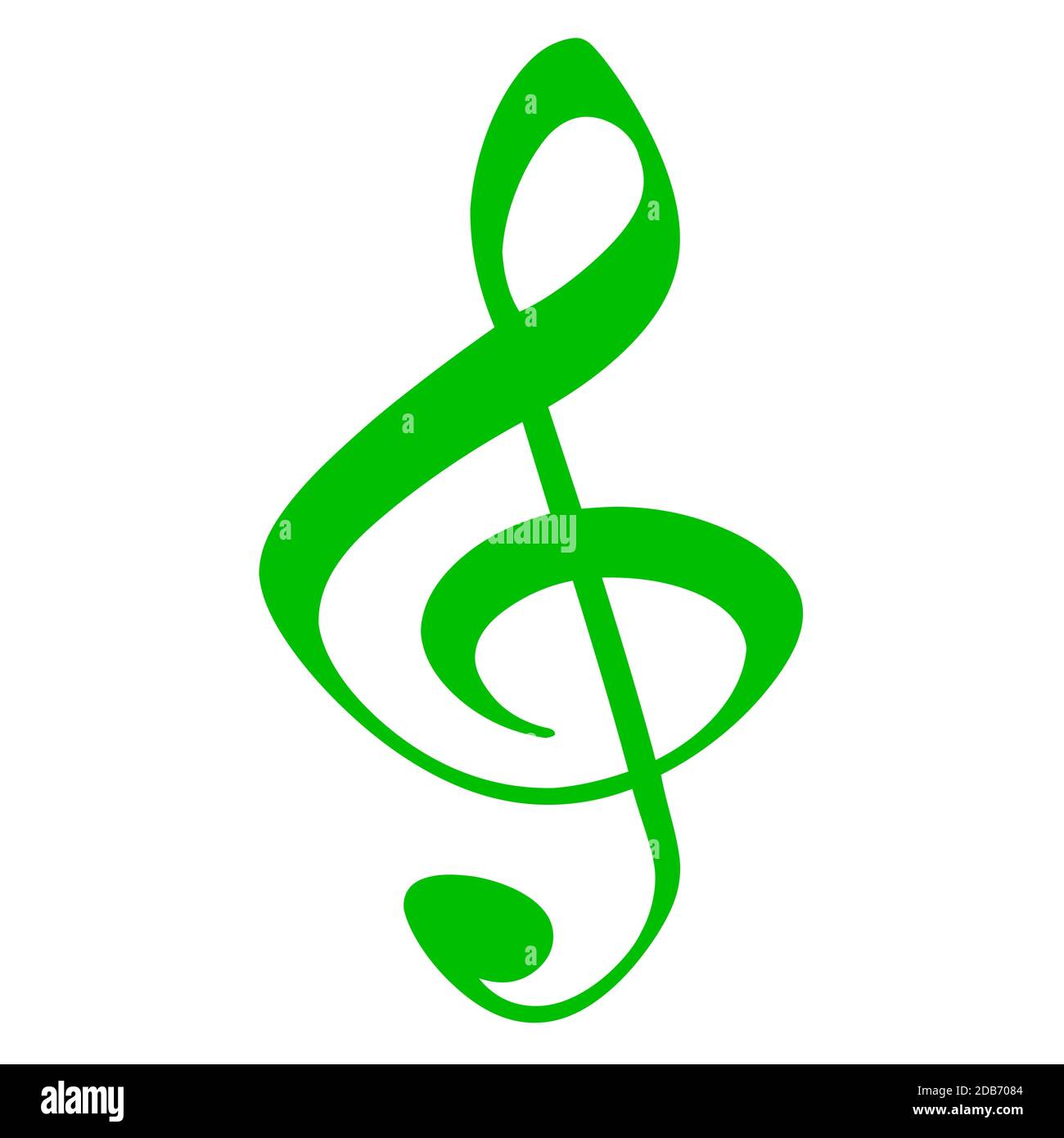 Treble clef isolated against white background Stock Photo - Alamy